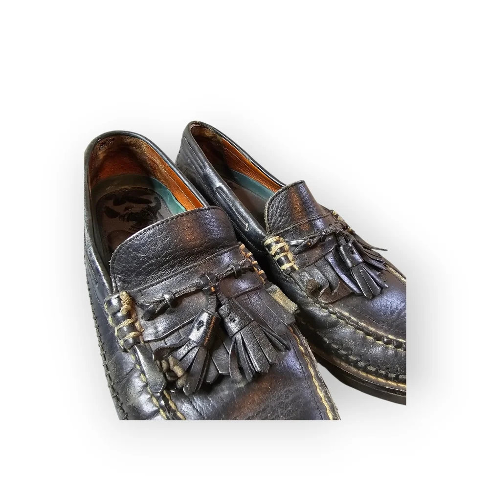 Vintage | Shoes | Vintage Hs Trask Handmade Leather Loafers Bozeman ...